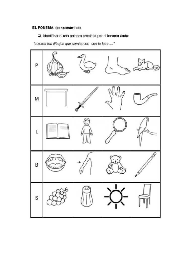 Actividad Silaba Inicial | PDF