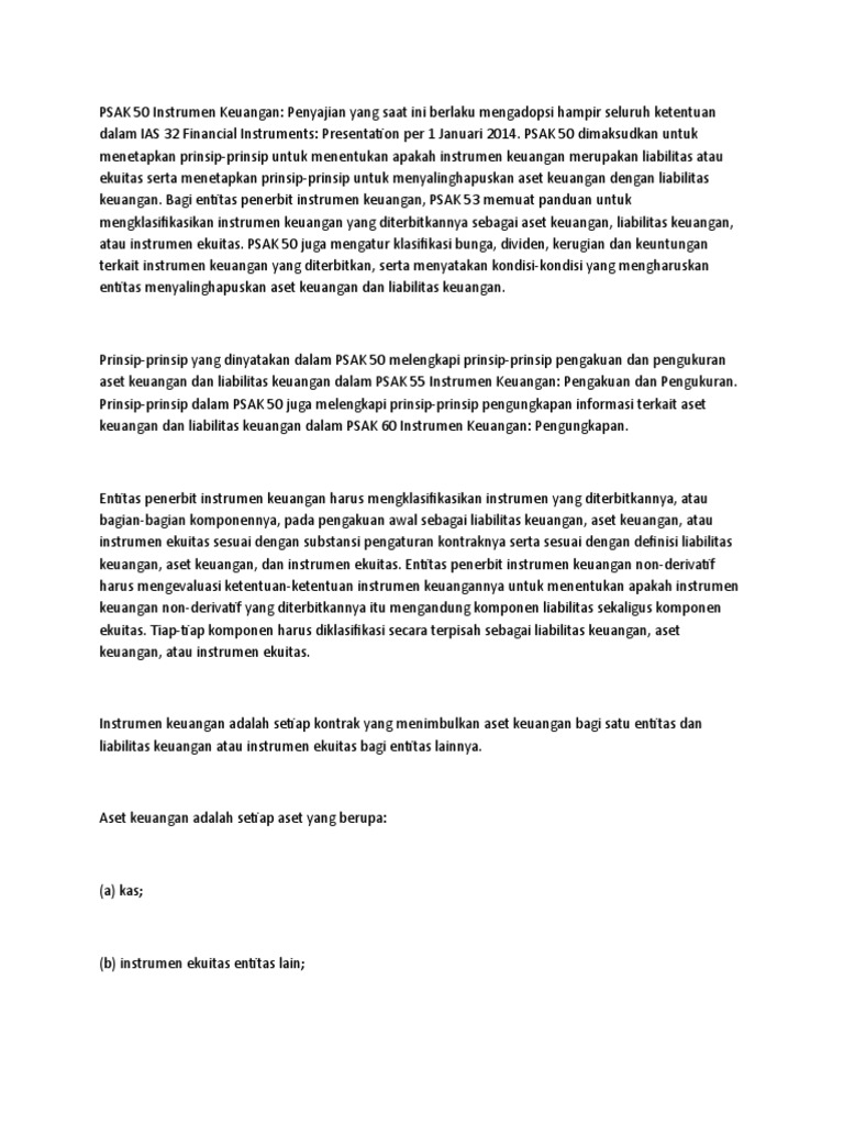 PSAK 50 Instrum | PDF
