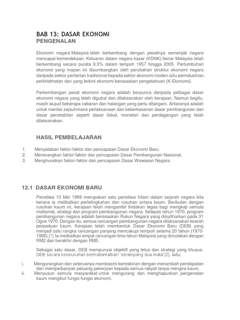 Dasar-Dasar Ekonomi | PDF