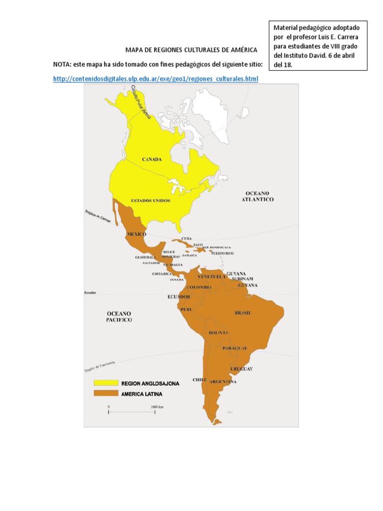 Mapa de Regiones Culturales de América | PDF