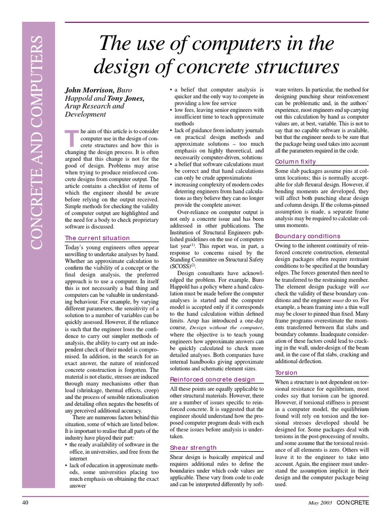 Use of Computers PDF | PDF | Strength Of Materials | Stiffness
