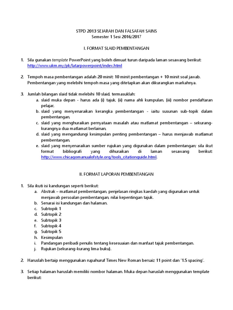 Format Slaid Dan Laporan Pembentangan | PDF