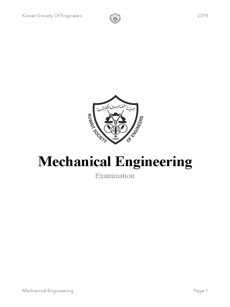 Mechanical Engineering Examination | PDF | Thermodynamics | Mechanical ...