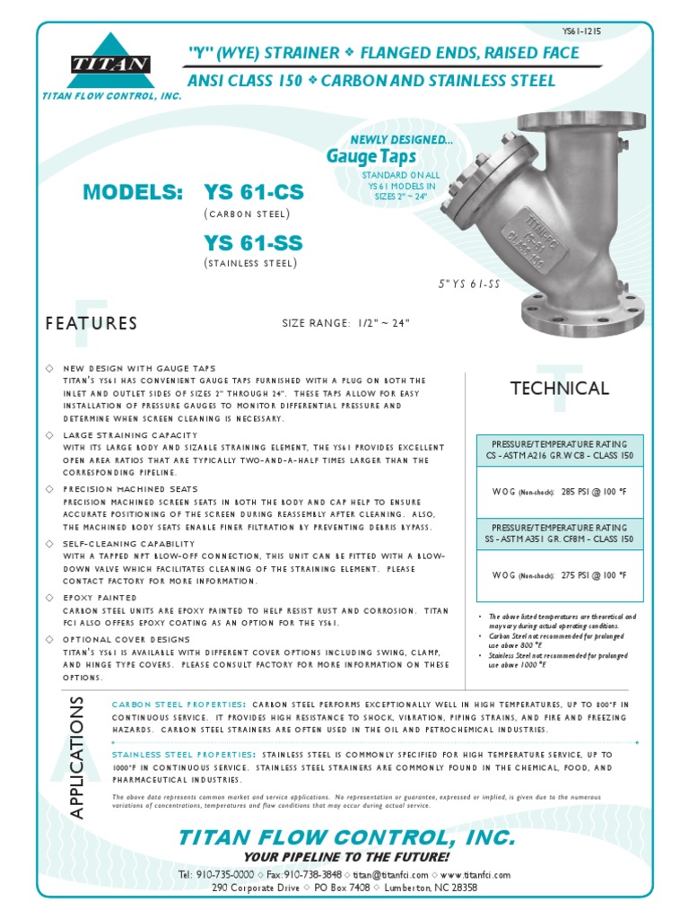 Models: Ys 61-Cs YS 61-SS: Gauge Taps | PDF | Building Engineering ...