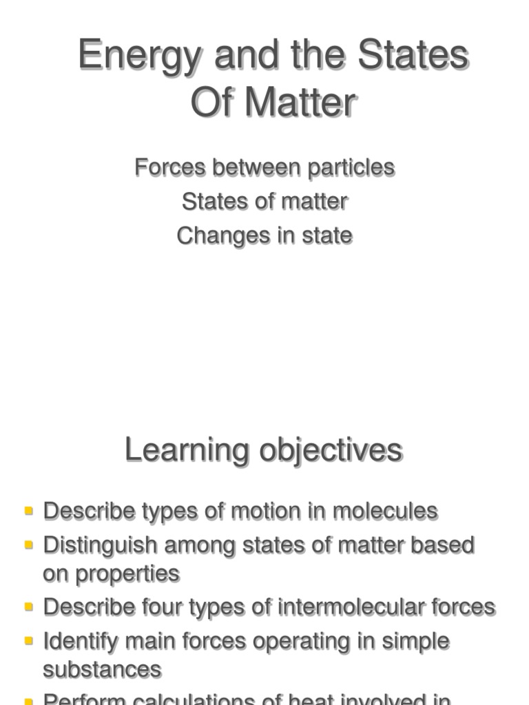 Understanding States of Matter and Forces | PDF | Intermolecular Force ...