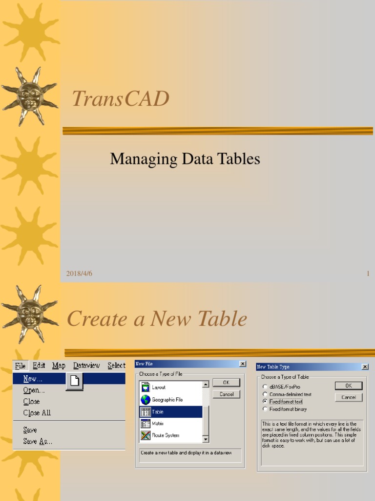TransCAD Data Table Management Guide | PDF | Data | Digital Technology