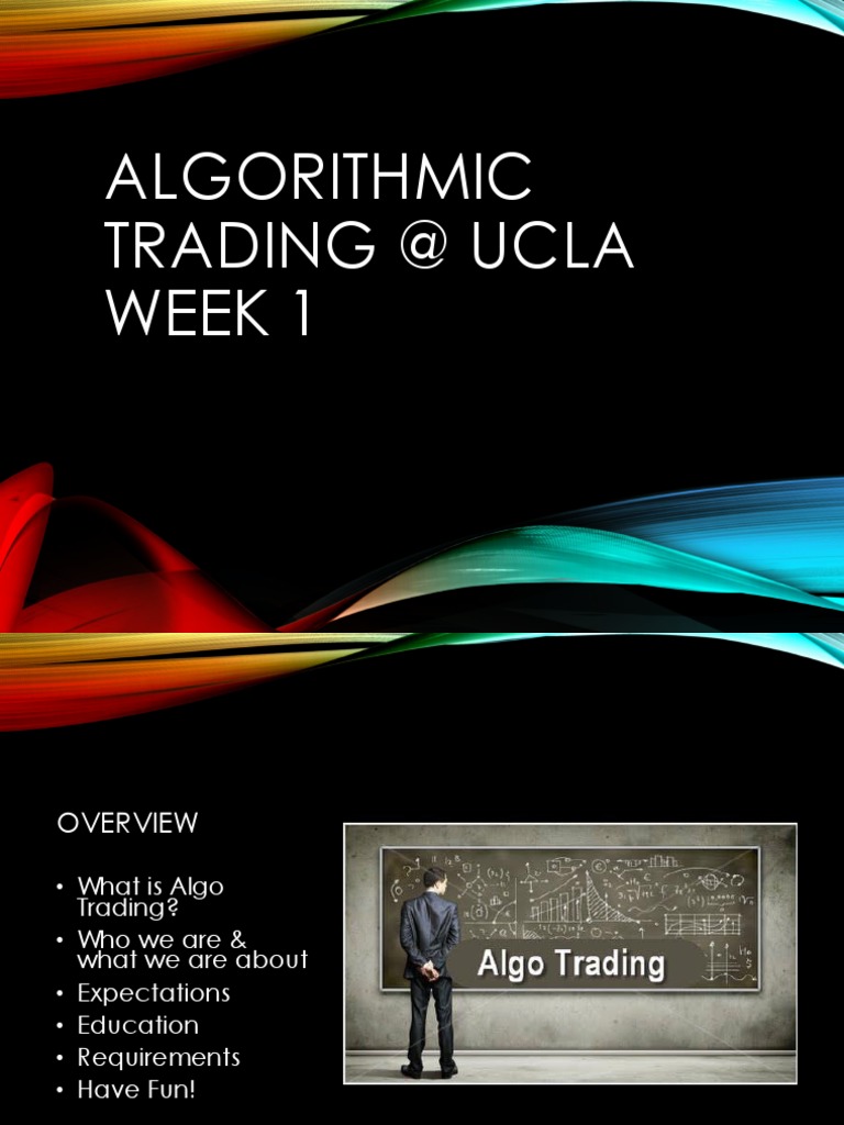 Algorithmic Trading Week 1 | PDF | Algorithmic Trading | Quantitative ...