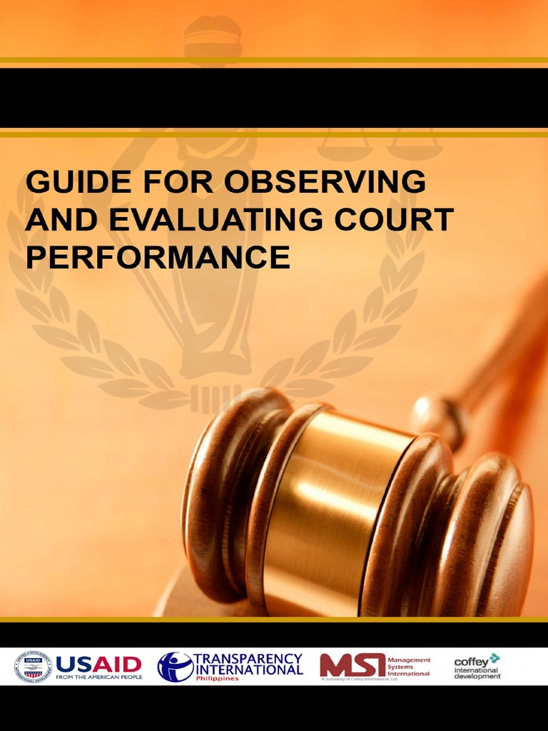 Guide For Observing & Evaluating Court Performance | PDF | Judge ...