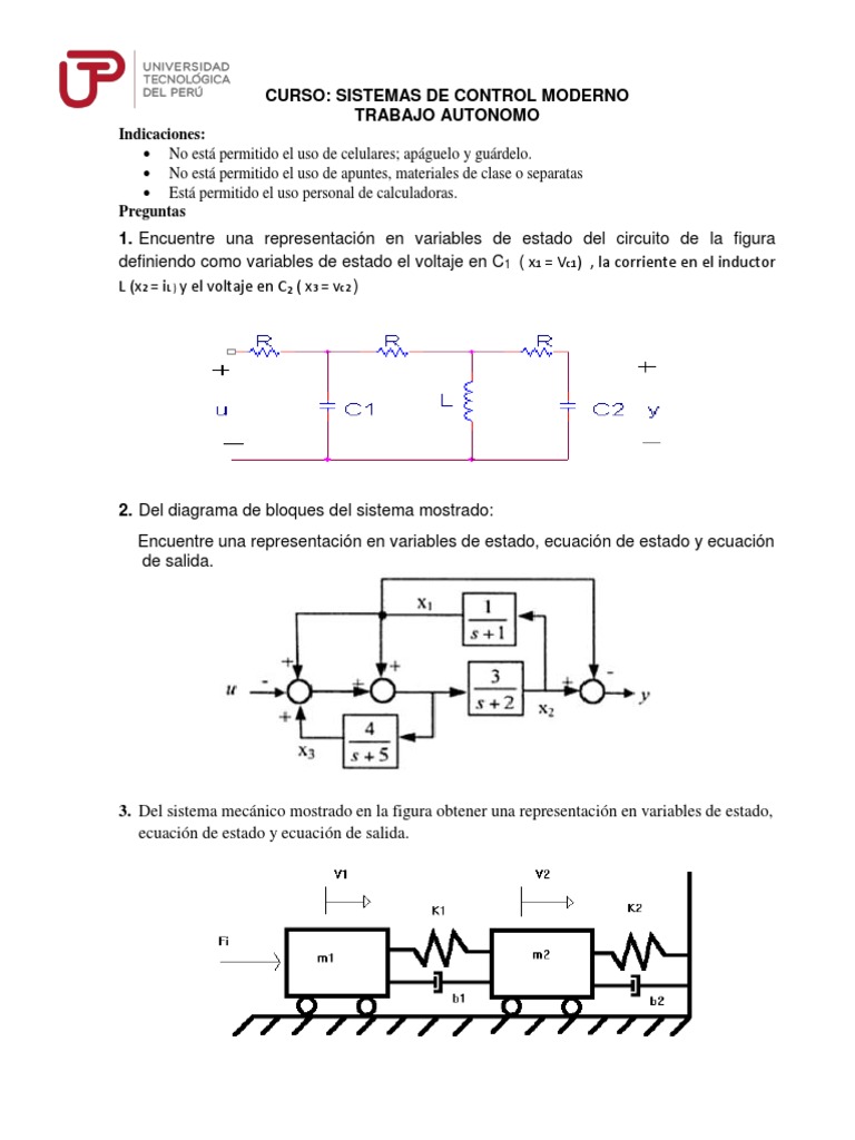 Pc2-Sistemas de Control Moderno | PDF