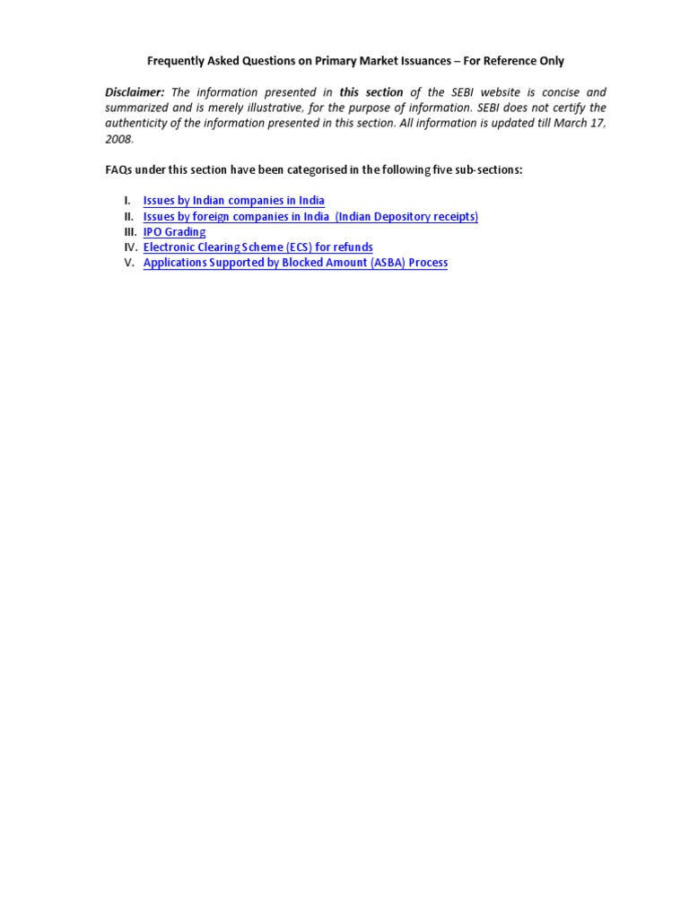 Sebi Guidelines | PDF | Underwriting | Securities (Finance)