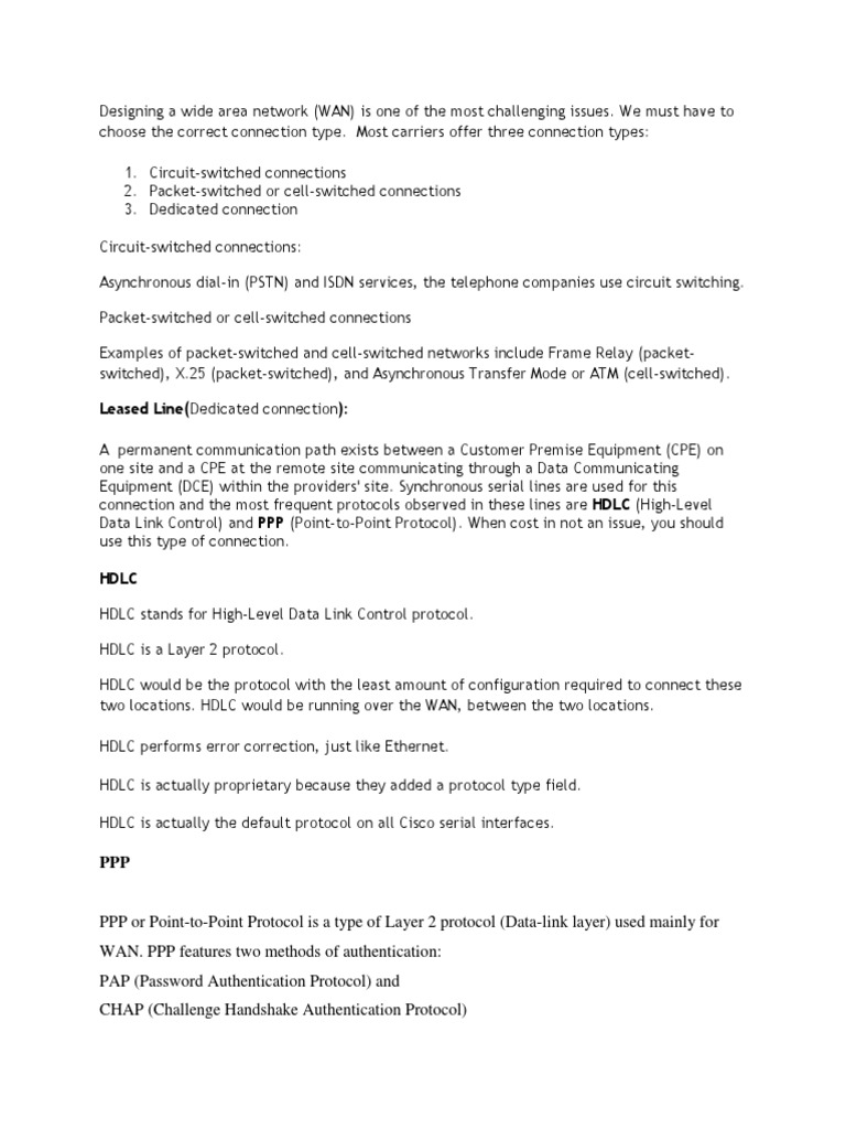 PPP and HDLC | PDF | Packet Switching | Communications Protocols
