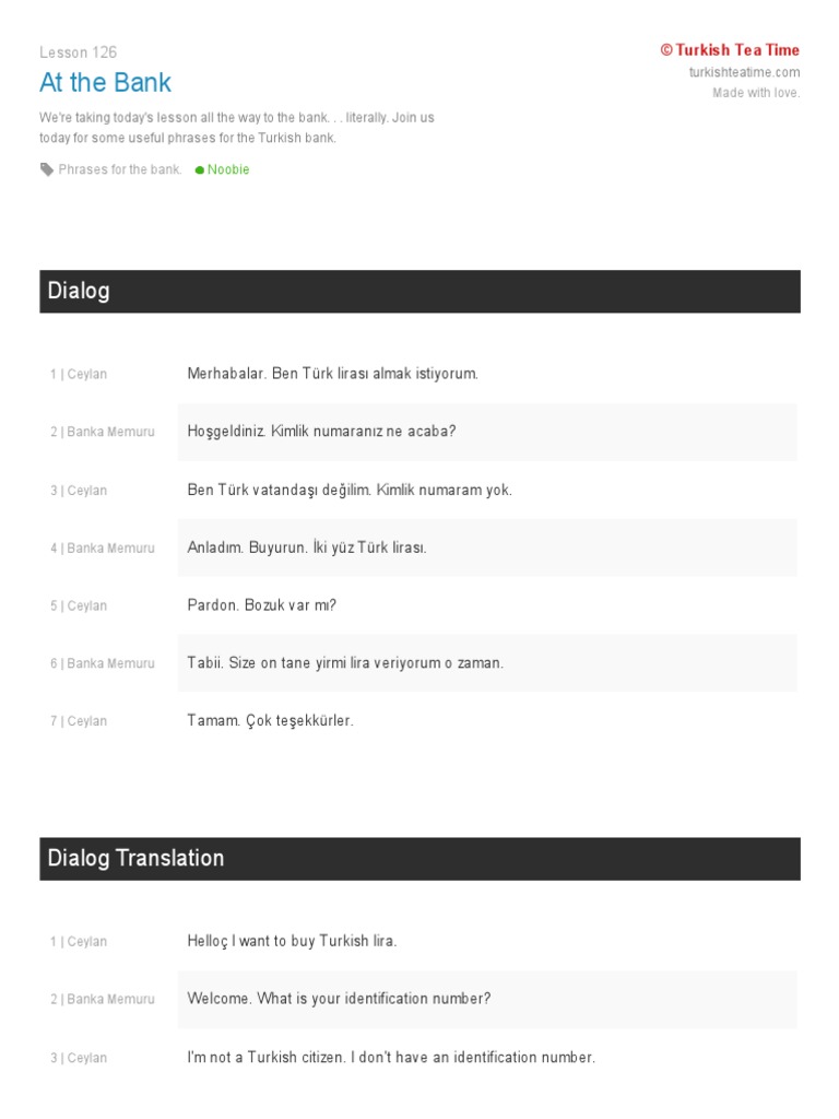 At The Bank: Dialog | PDF | Linguistics | Semiotics