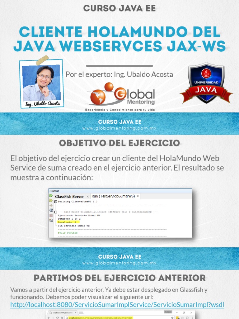 CJEE B Ejercicio 02 HolaMundoWebServices Cliente PDF | PDF | Java (lenguaje de programación ...