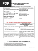Texas Temporary Liability Insurance Card State Farm Texas Liability ...