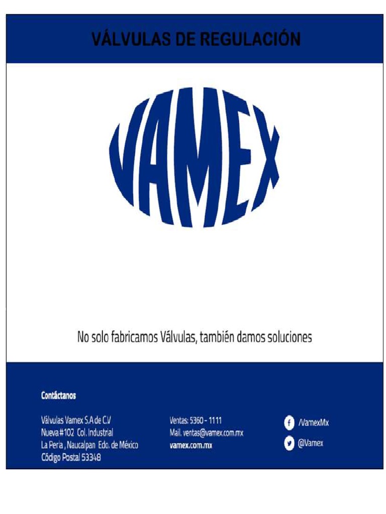 Catalogo Valvulas Vamex PDF | PDF