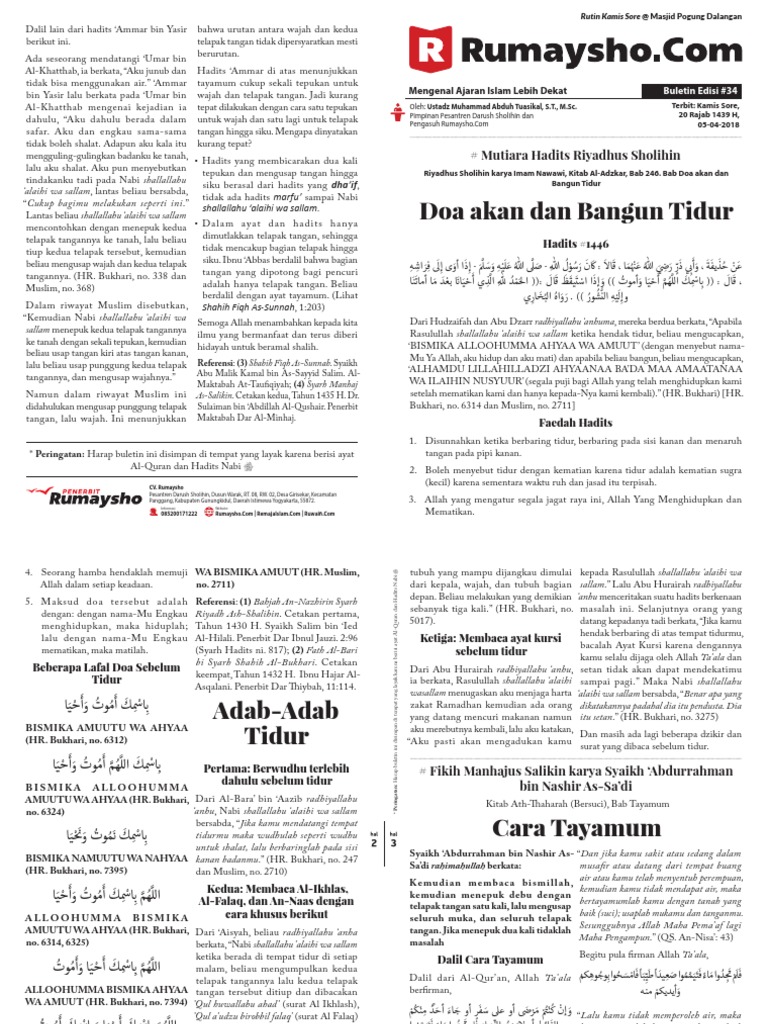 Buletin Rumaysho MPD Edisi 34 | PDF