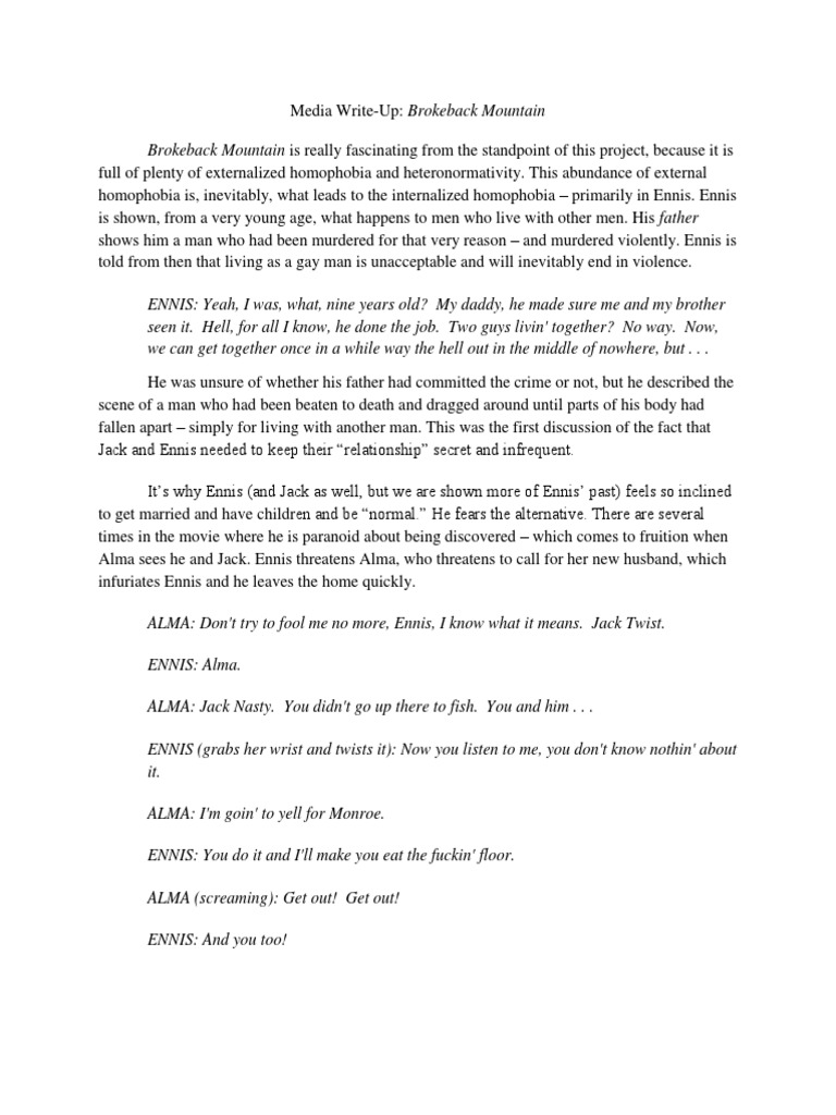 Media Notes - Brokeback Mountain | PDF