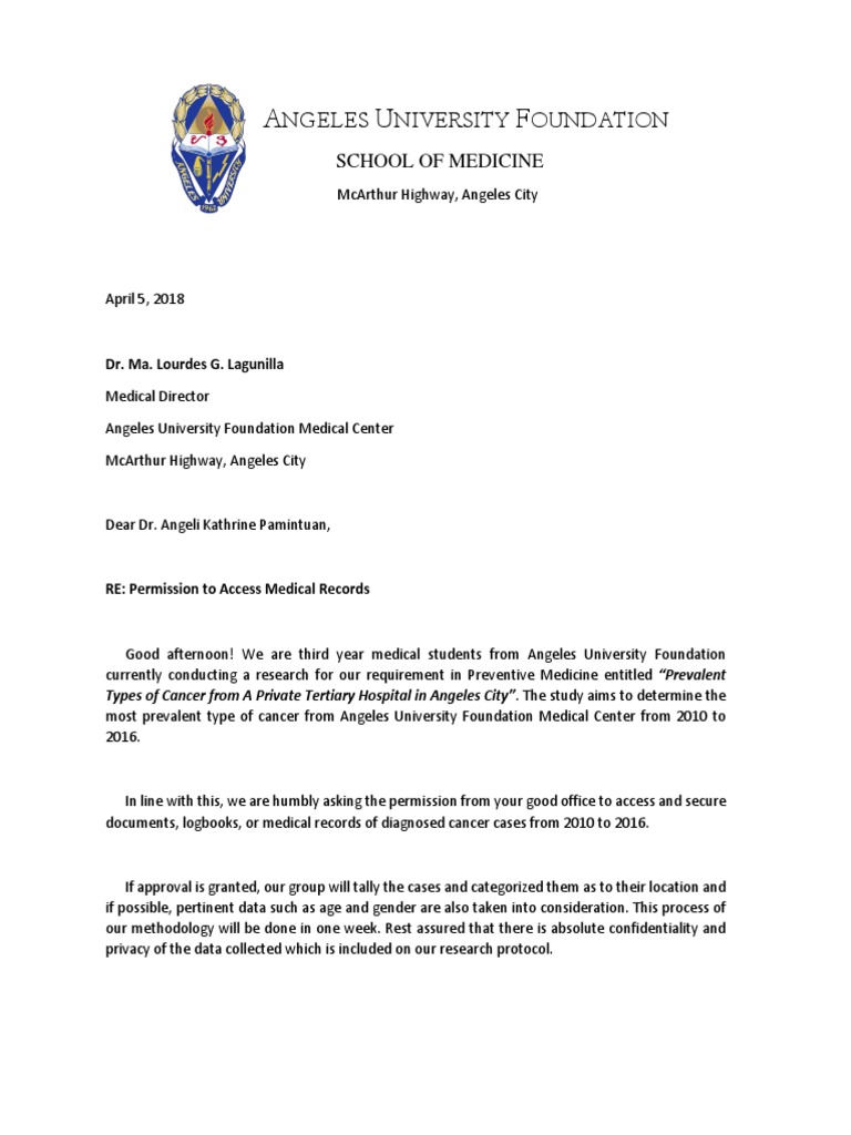 Department Letters - Pedia Chief Res | PDF