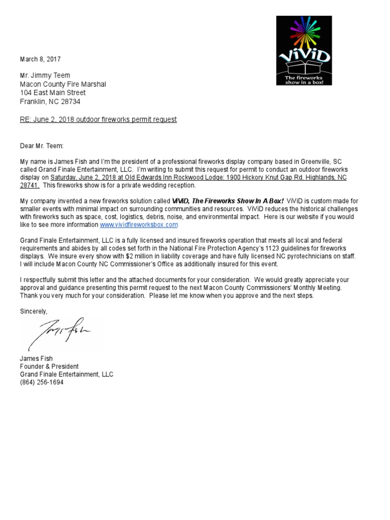 Fireworks Permit Application June 2018 Show | PDF | Fireworks ...