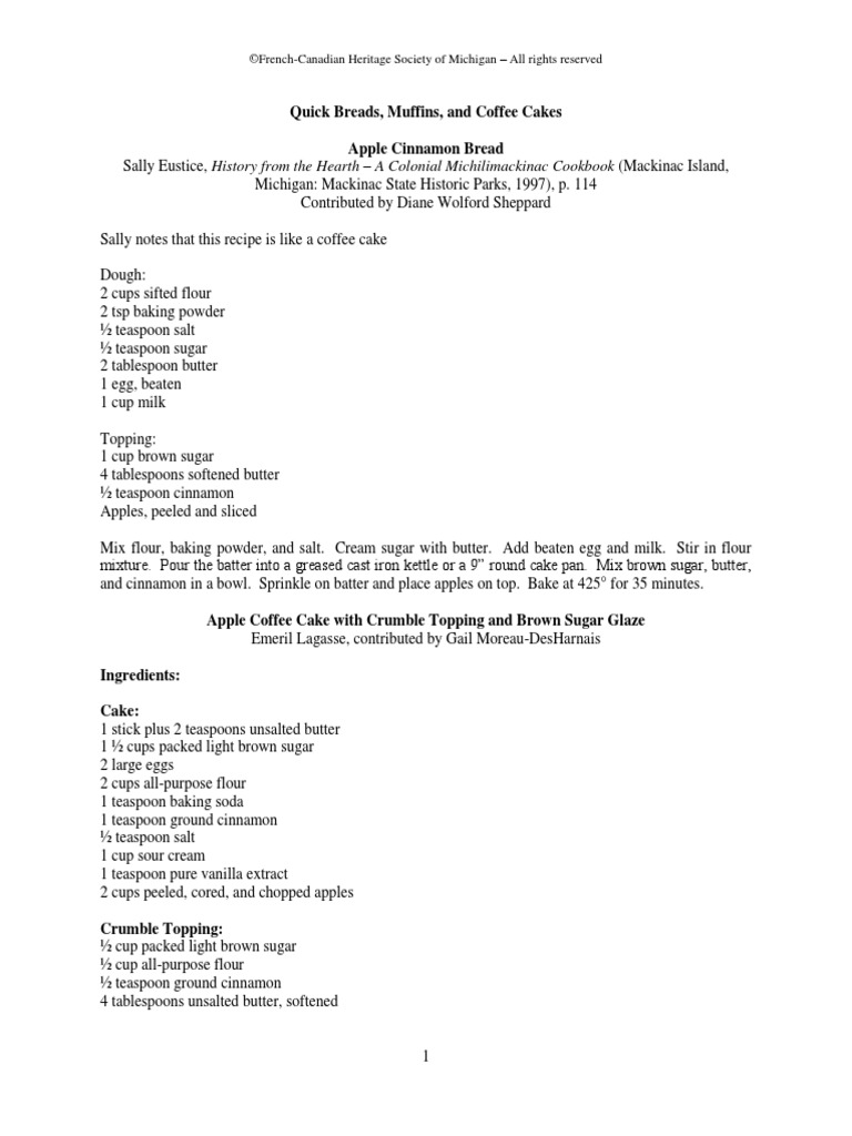 Quick Breads Muffins and Coffee Cakes | PDF | Cakes | Muffin