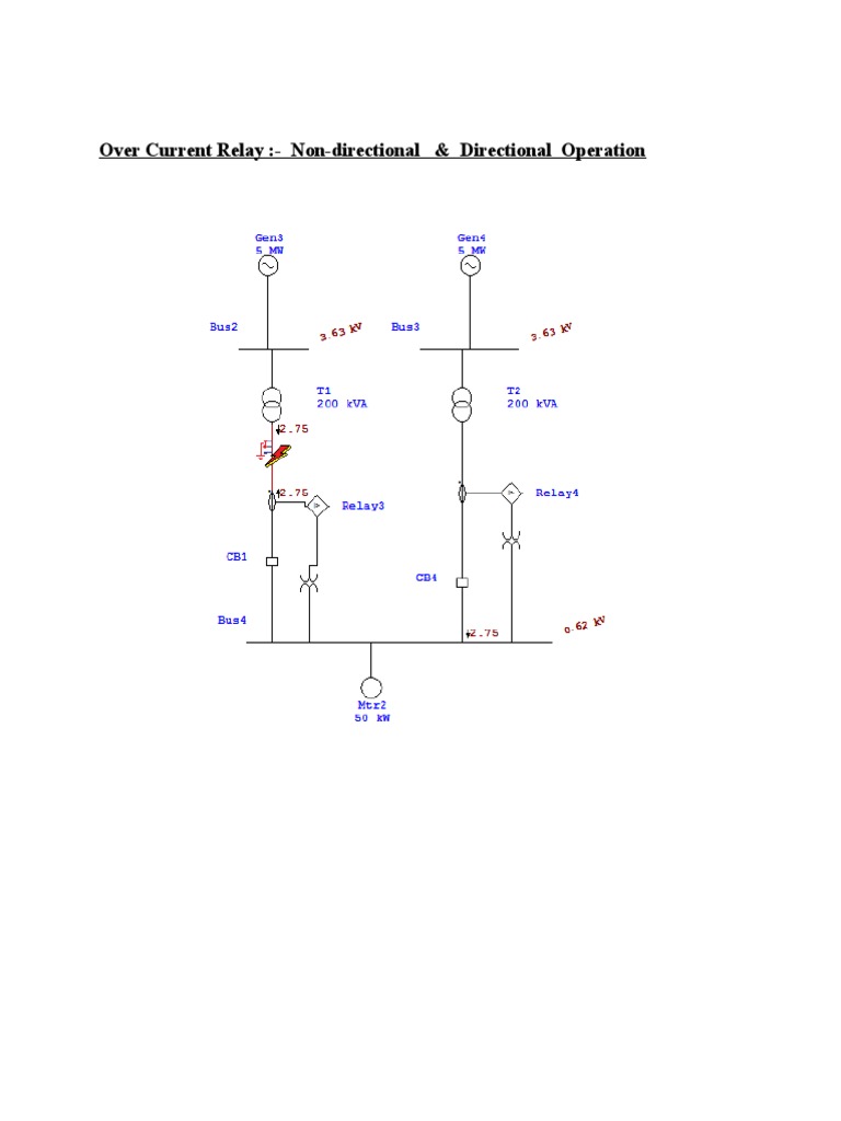Over Current Relay:-Non-directional & Directional Operation | PDF