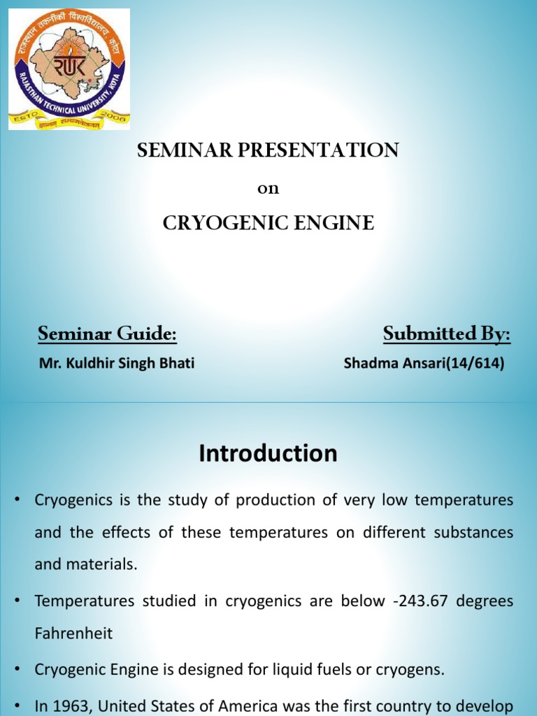 Introduction To Cryogenic Engine | PDF | Cryogenics | Rocket