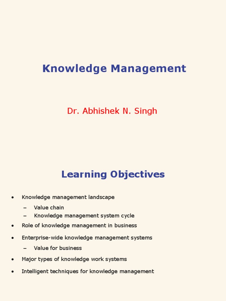 Lecture 7 Knowledge Management | PDF | Knowledge Management | Artificial Intelligence