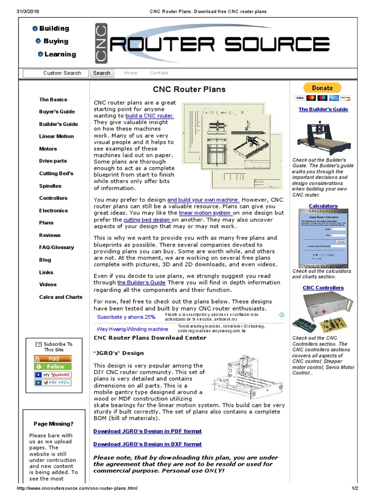 CNC Router Plans - Download Free CNC Router Plans | PDF | Numerical ...