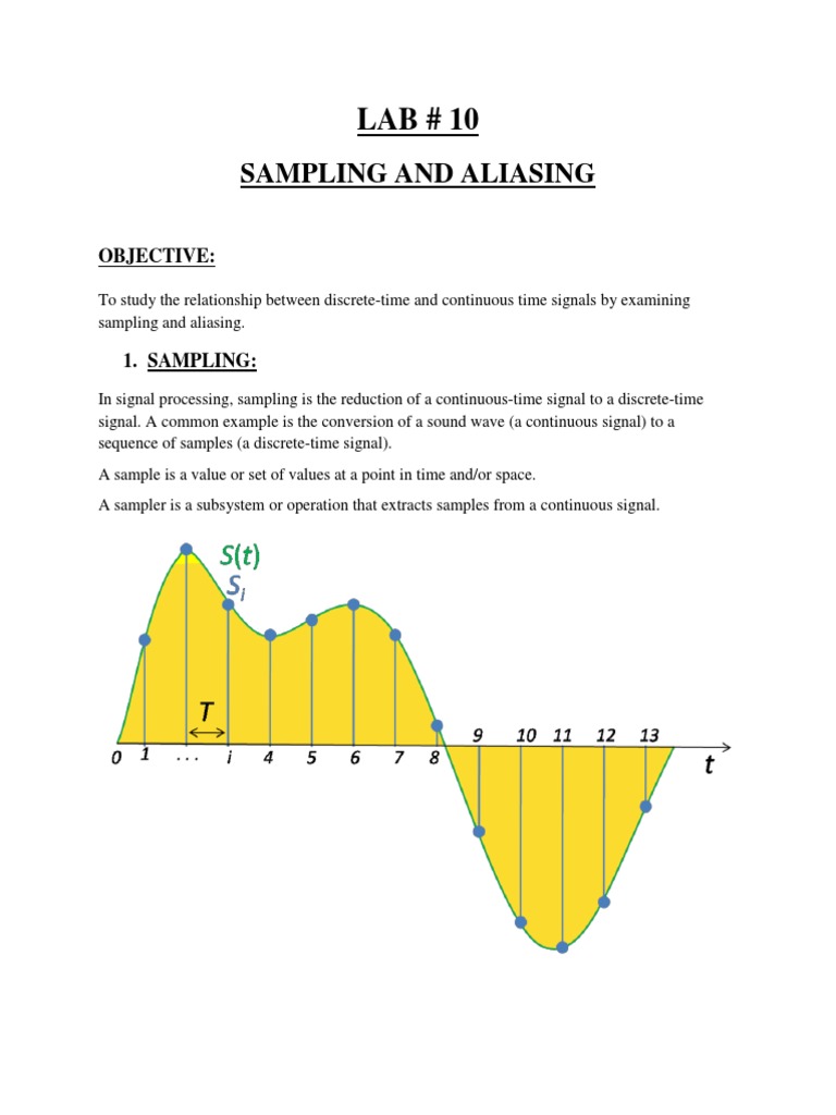 Sampling and Aliasing: Objective | PDF | Sampling (Signal Processing) | Fourier Analysis