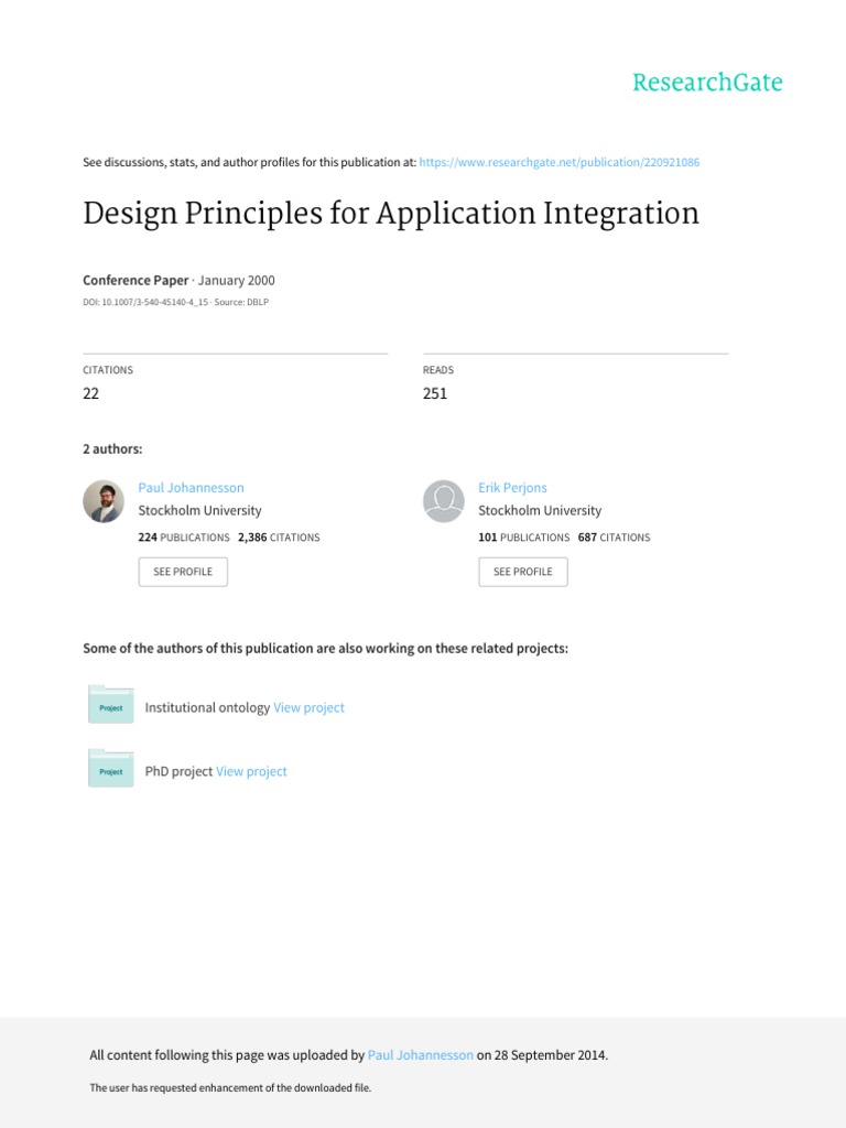 Design Principles For Application Integration | PDF | Business Process ...