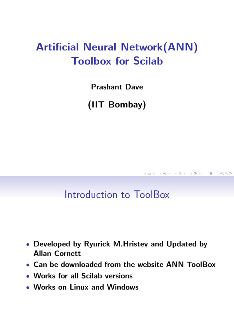 Artificial Neural Network (ANN) Toolbox For Scilab - Prashant Dave PDF ...