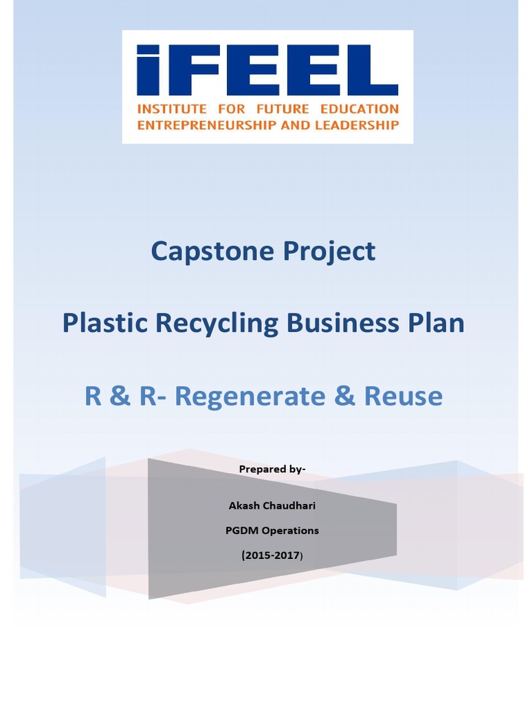 Plastic Recycling Business Plan Overview | PDF | Plastic | Recycling