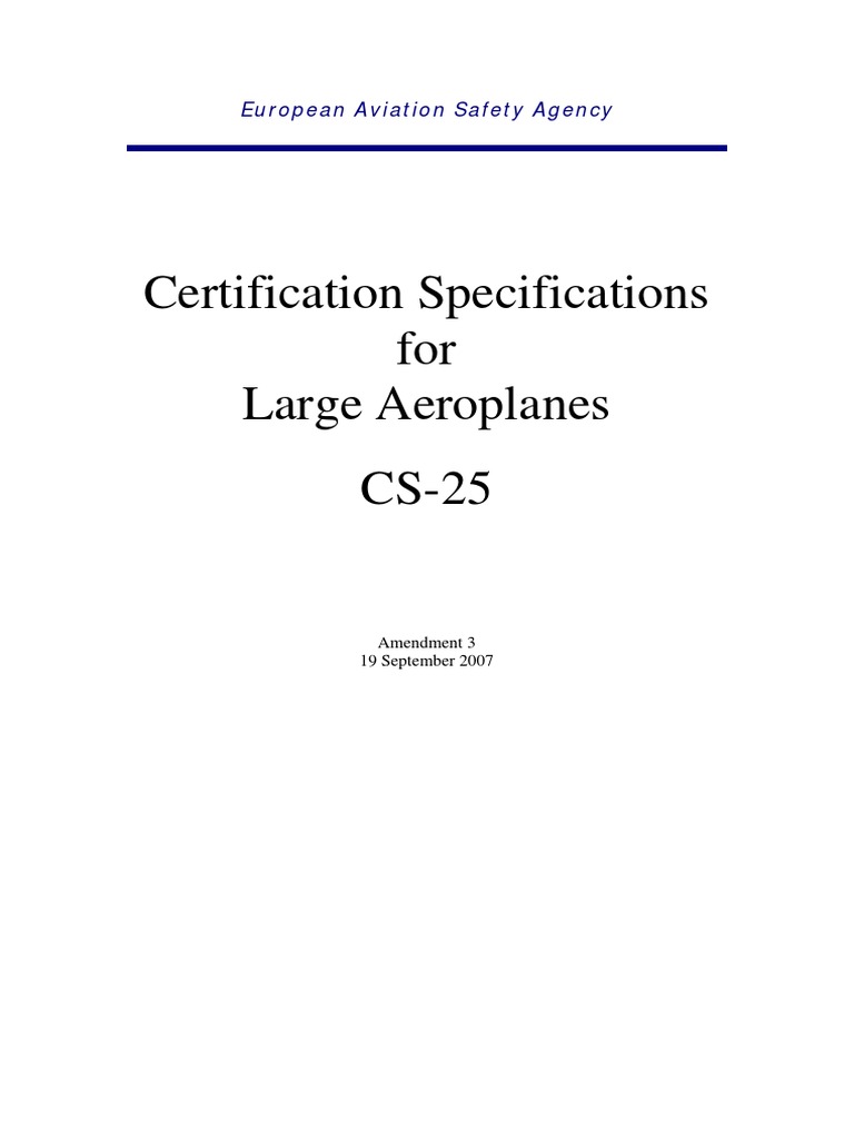 CS-25 - Amdt 3 - 19.09.07 - Consolidated Version PDF | PDF | Takeoff ...