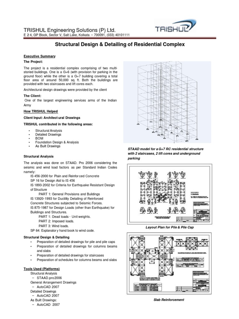 Structural Design & Detailing of Residential Complex: TRISHUL Engineering Solutions (P) LTD ...