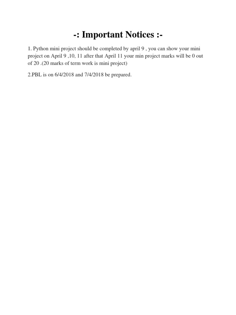 Important Notices | PDF