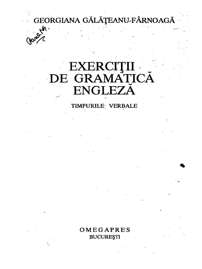 Galateanu Farnoaga Exercitii-De-Engleza PDF | PDF