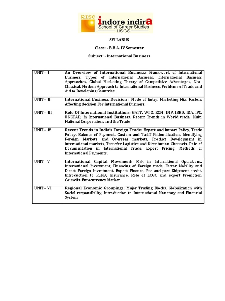 International Business BBA Notes | PDF | Comparative Advantage ...