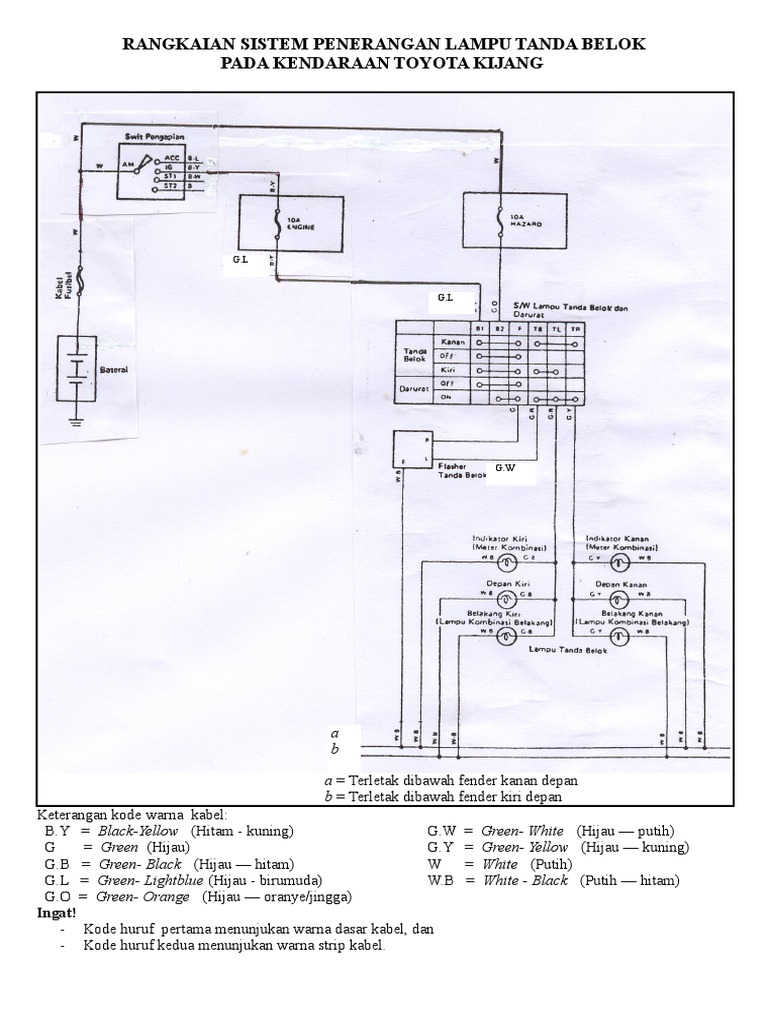 2-Rangkaian Sistem Penerangan Lampu Tanda Belok | PDF 2-Rangkaian Sistem Penerangan Lampu Tanda Belok | PDF