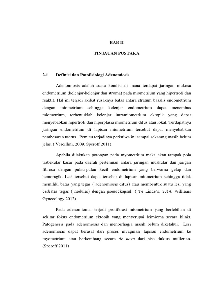 (Proposal) BAB II Adenomiosis | PDF