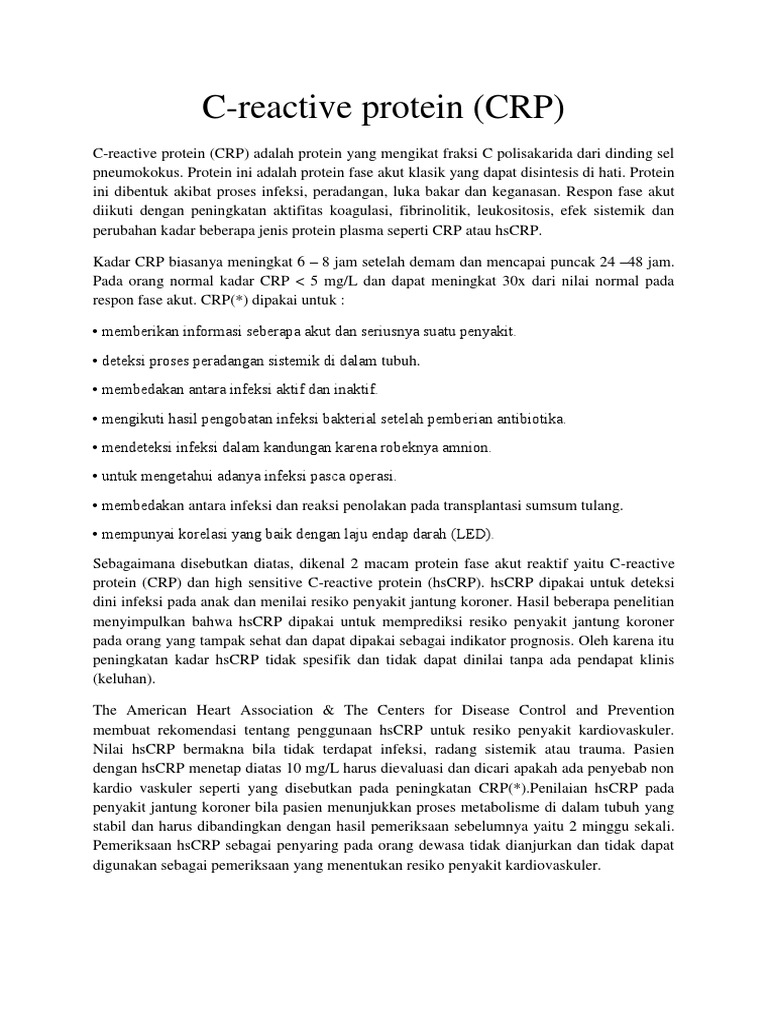 Tes CRP | PDF