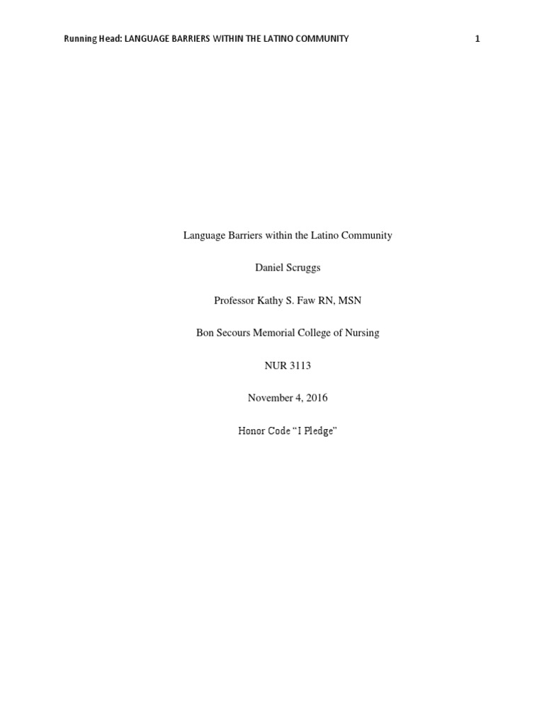 Language Barriers | PDF | Health Equity | Health Care