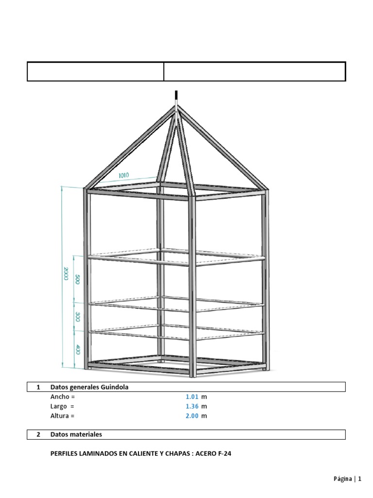 Análisis Estructural de Guindolas | PDF | Estrés (Mecánica ...