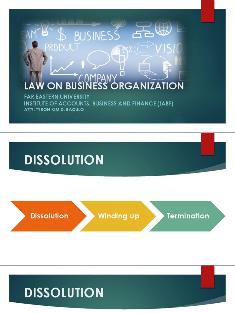 Law of Business Organization - Dissolution | PDF | Partnership ...