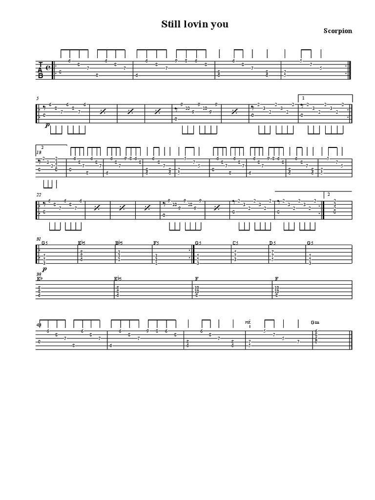Still Lovin You Tab | PDF | Chess Theory | Traditional Board Games
