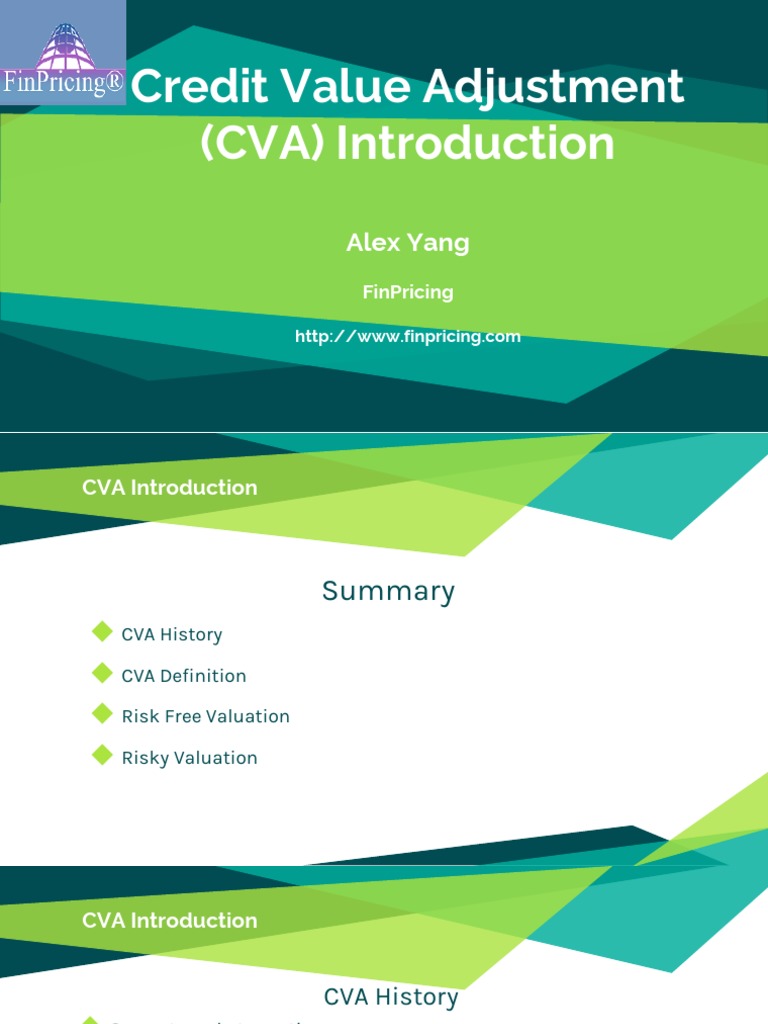 CVA: History, Definition, and Valuation | PDF | Valuation (Finance ...