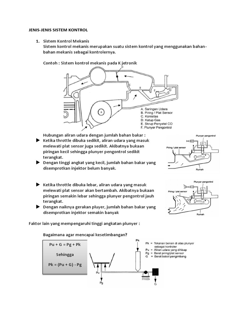 Jenis Jenis Sistem Kontrol | PDF