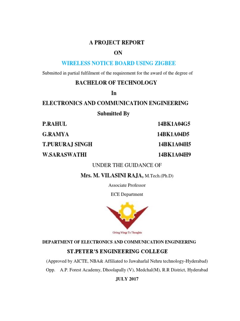 Wireless Notice Board Using Zigbee: Under The Guidance of | PDF | Embedded System | Rectifier