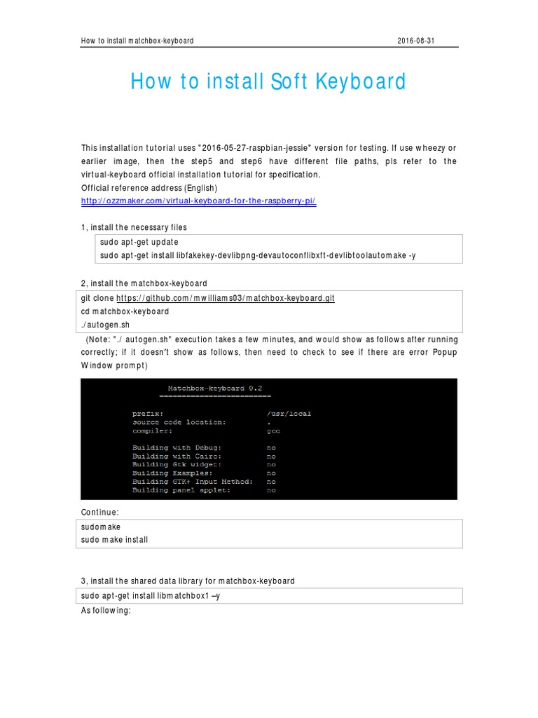 How To Install Matchbox-Keyboard (En) | PDF | Microsoft Windows | Software
