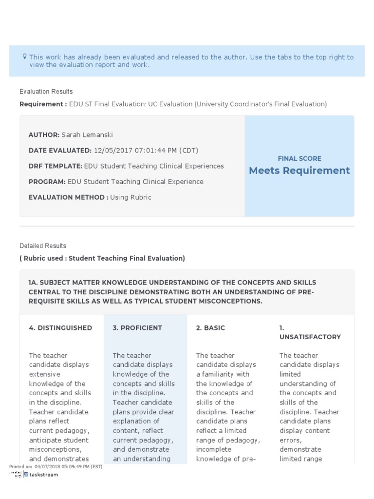 Uc Final Eval | PDF | Educational Assessment | Lesson Plan