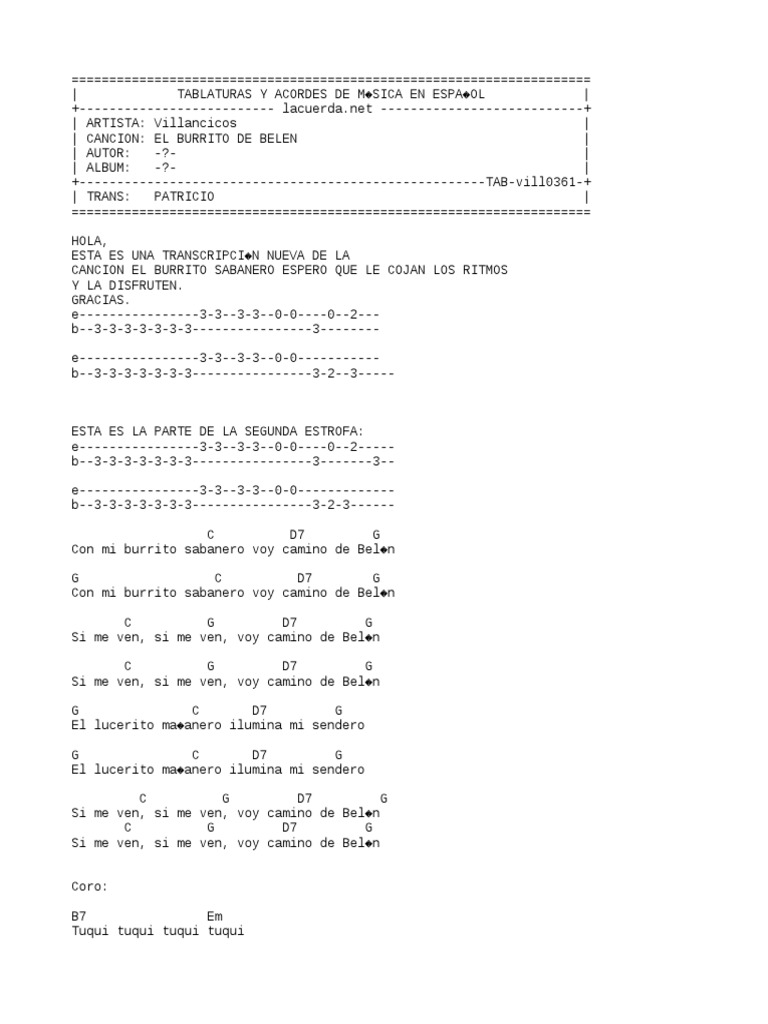 El Burrito de Belen | PDF | Álbumes | Música grabada